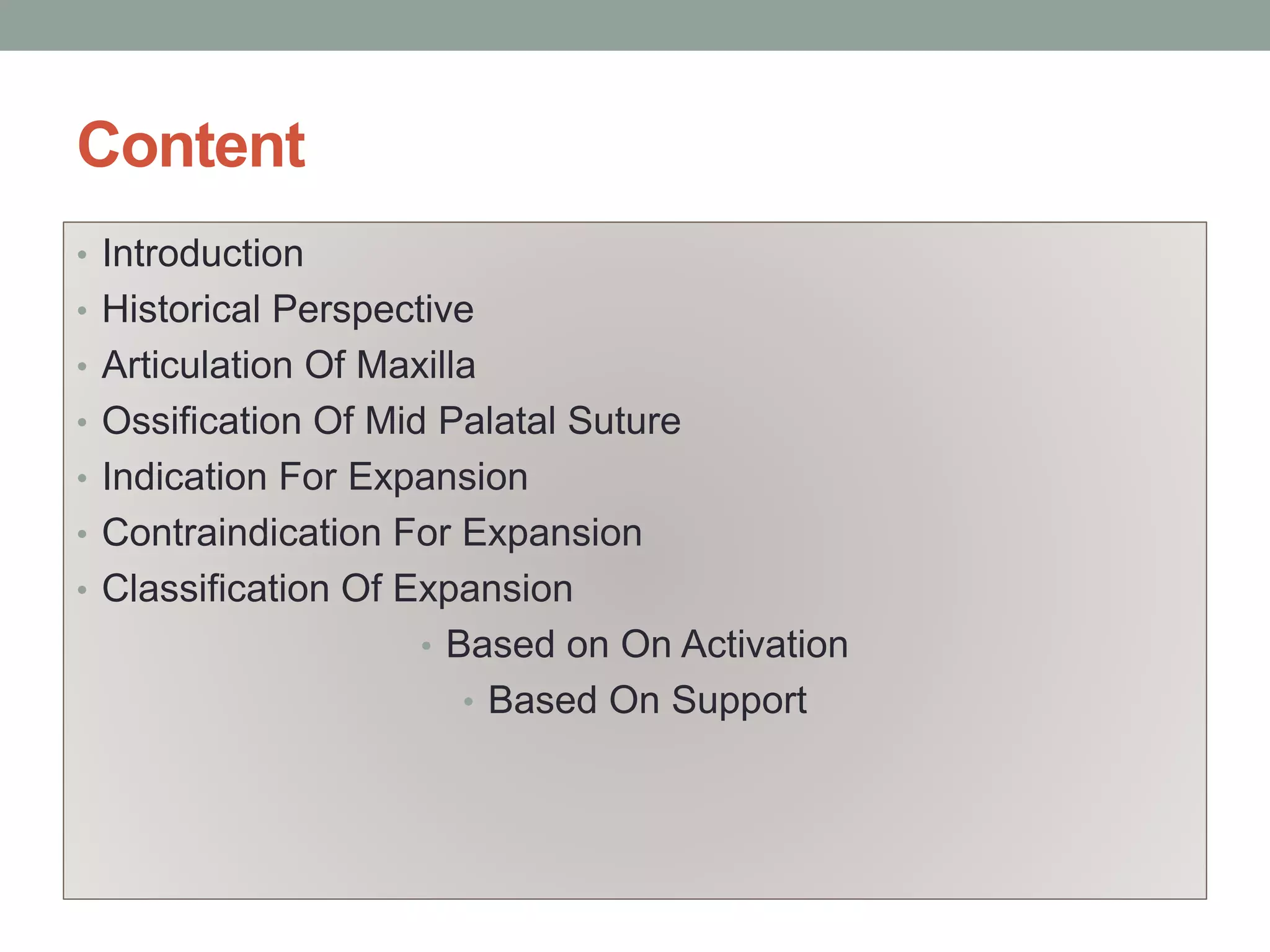 RAPID MAXILLARY EXPANSION VS SLOW MAXILLARY EXPANSION | PPTX