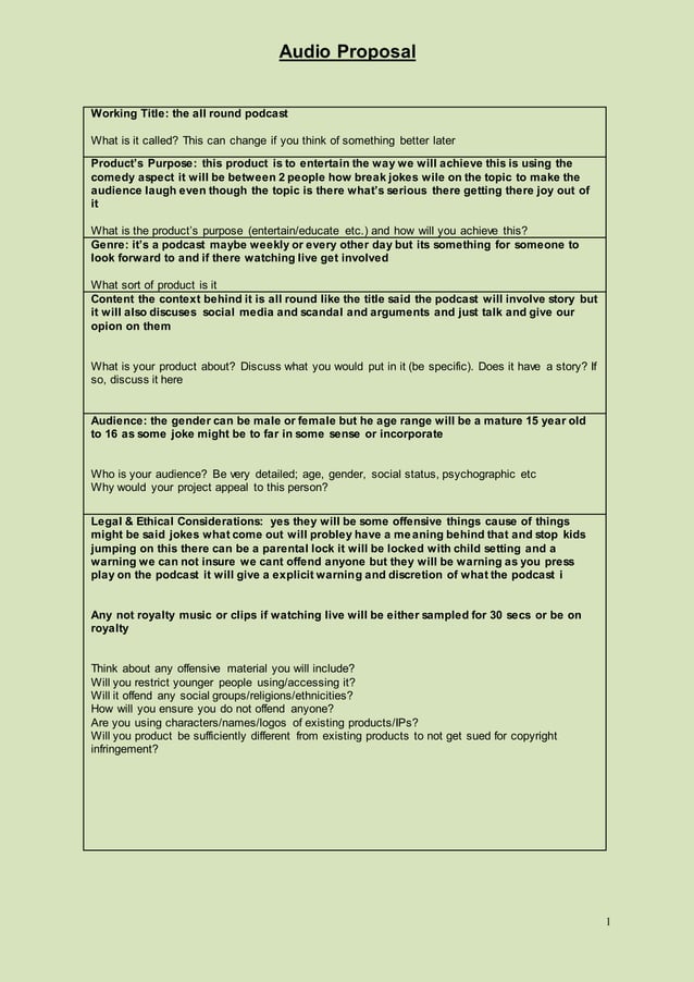 4. proposal podcast p6 | PDF
