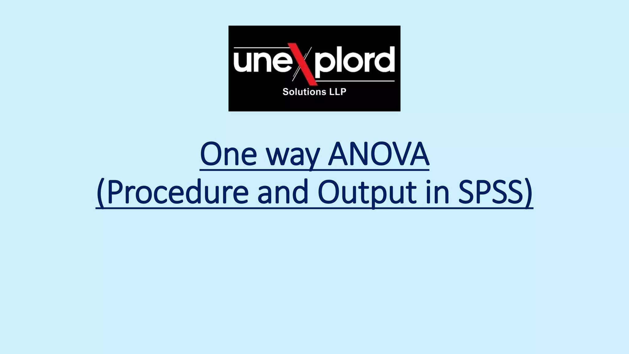 One Way Anova In Spss Procedure And Output Pdf