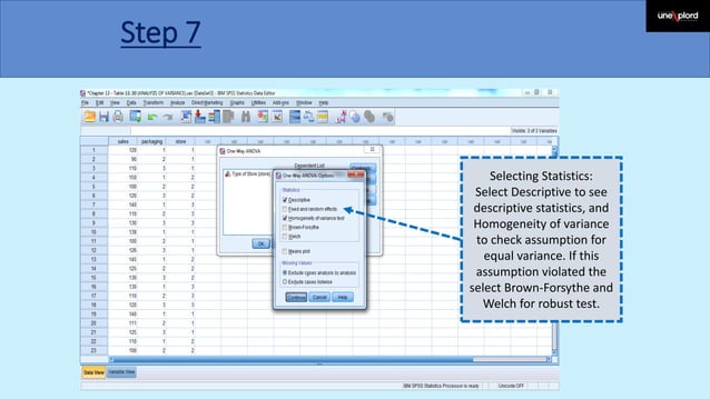 One way anova in spss (procedure and output) | PDF