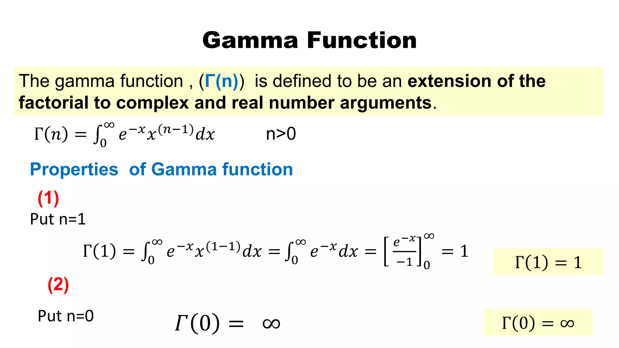 Gamma function | PPTX