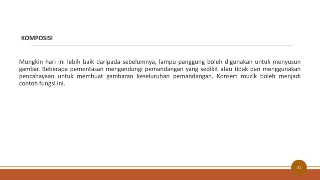 Penataan Cahaya Pentas | PPT