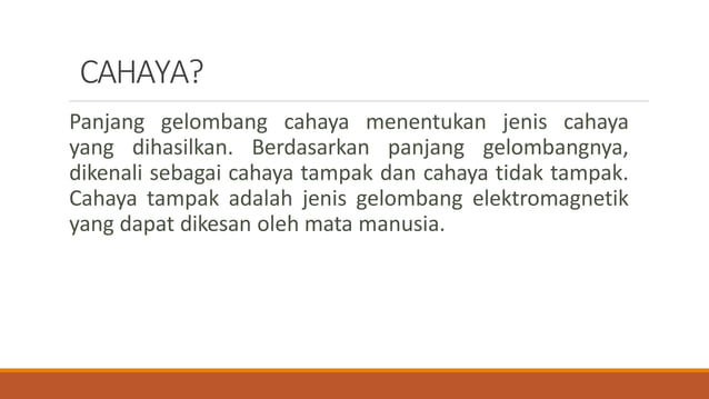 Penataan Cahaya Pentas | PPT