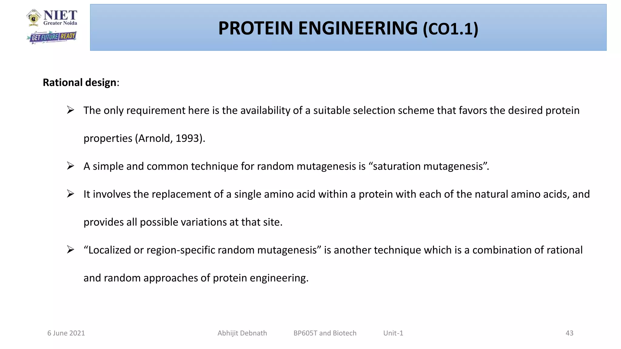 Introduction to Protein Engineering | PPTX