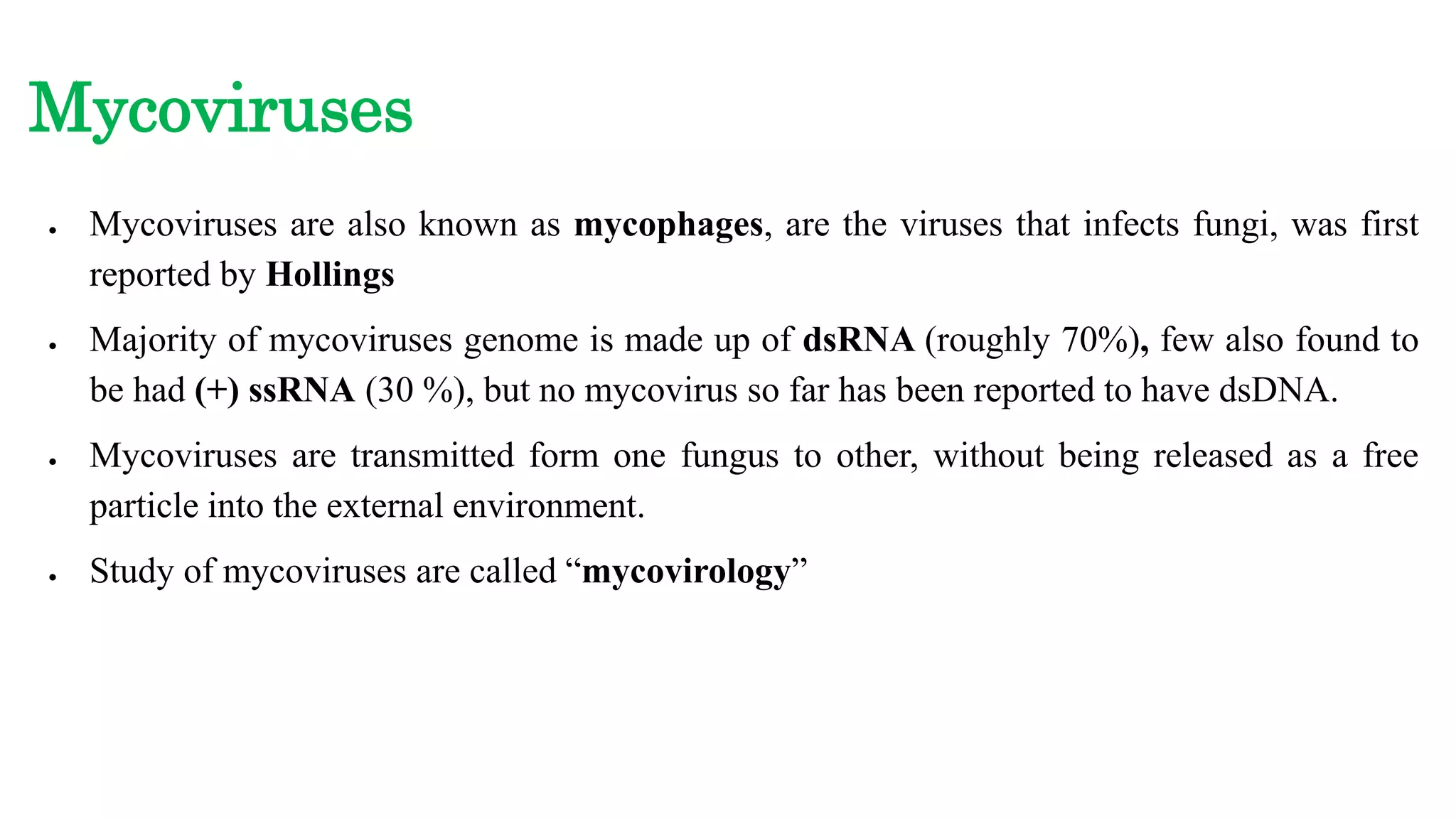 Mycoviruses, baculoviruses | PDF