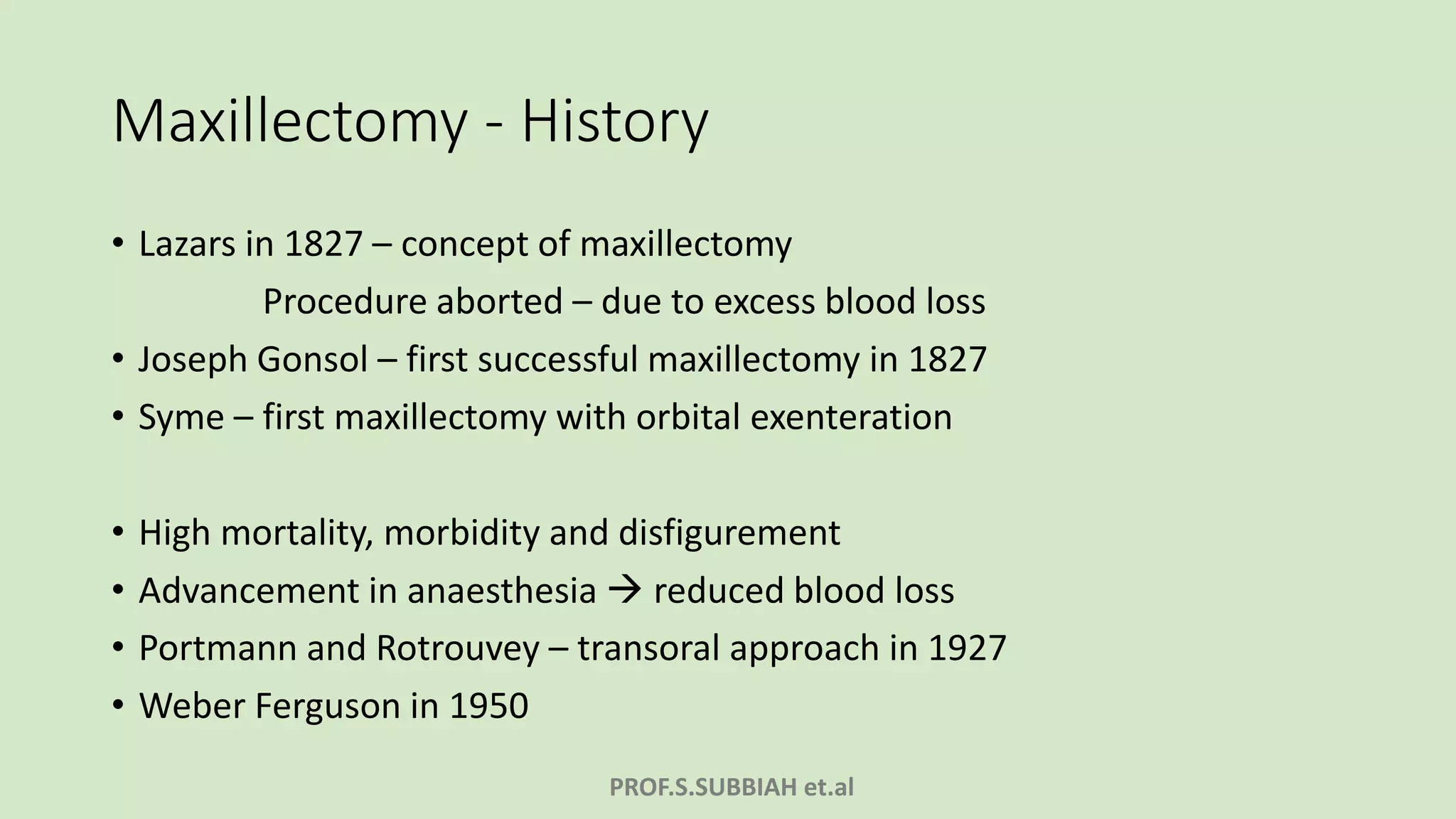 MAXILLECTOMY | PPTX