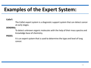 4.component of expert system | PPTX | Databases | Computer Software and Applications