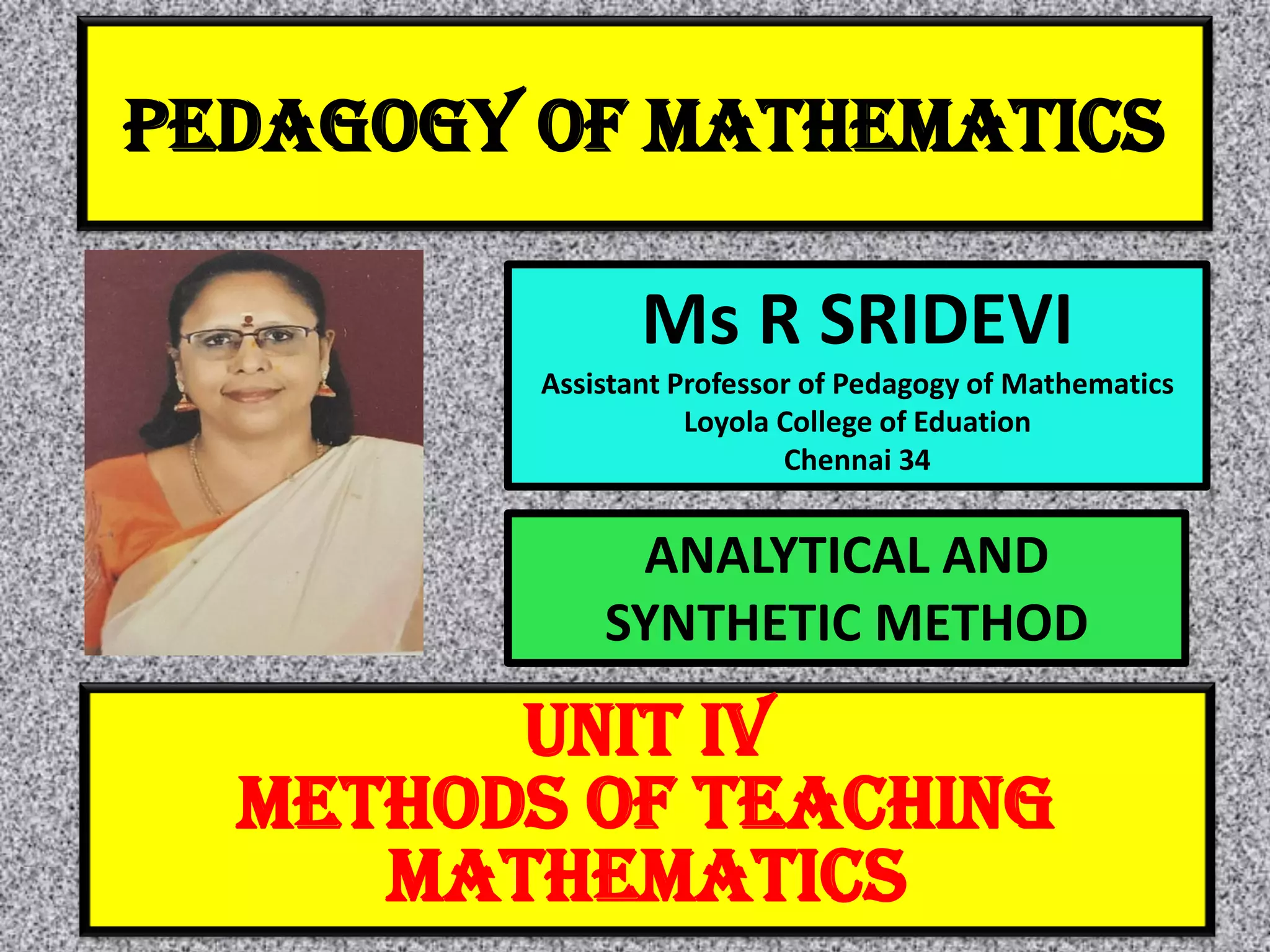 4. analytical & synthetic method | PDF