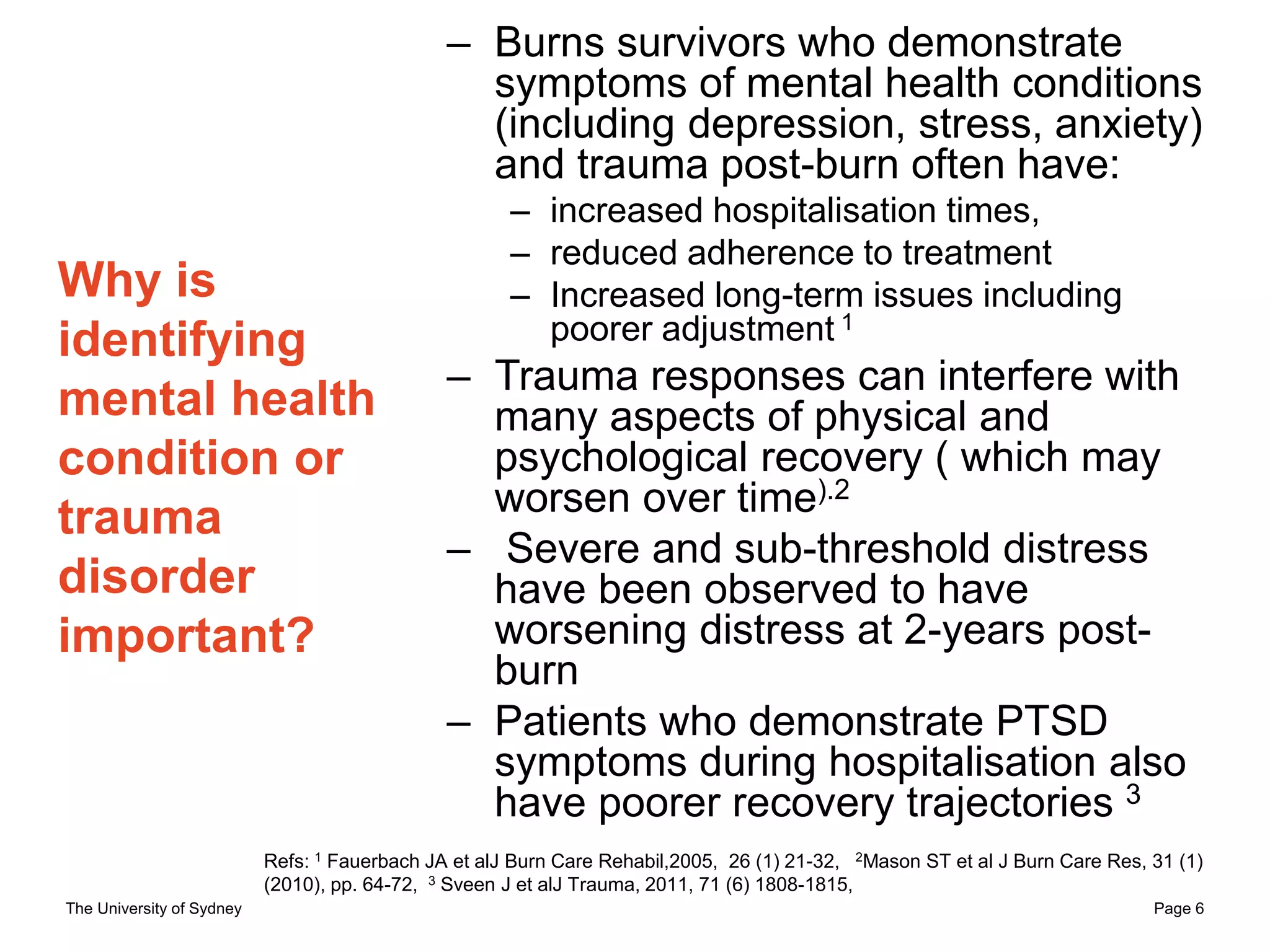 Psychological Management of Burns | PPTX