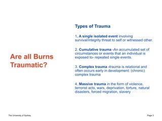 Psychological Management of Burns | PPTX