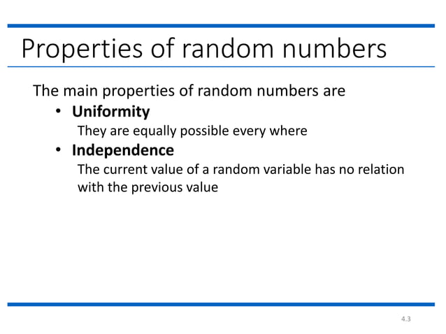 4. random number and it's generating techniques | PPT