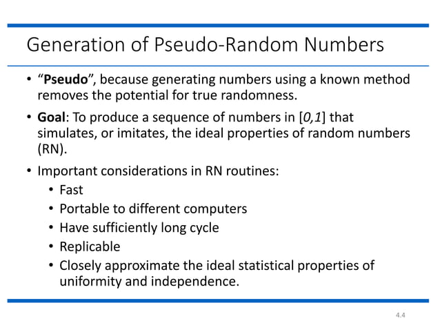 4. random number and it's generating techniques | PPT