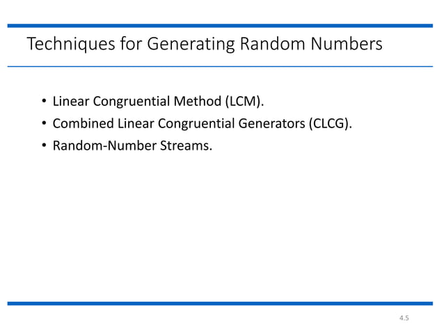 4. random number and it's generating techniques | PPT