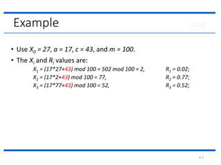 4. random number and it's generating techniques | PPT