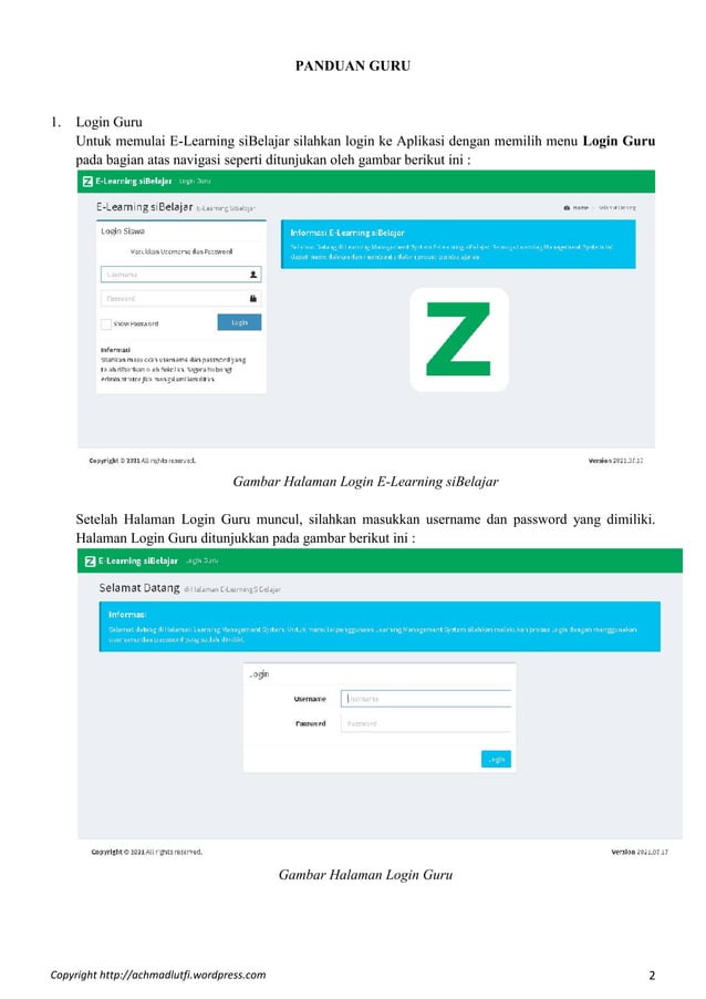 Panduan Guru E-Learning siBelajar | PDF