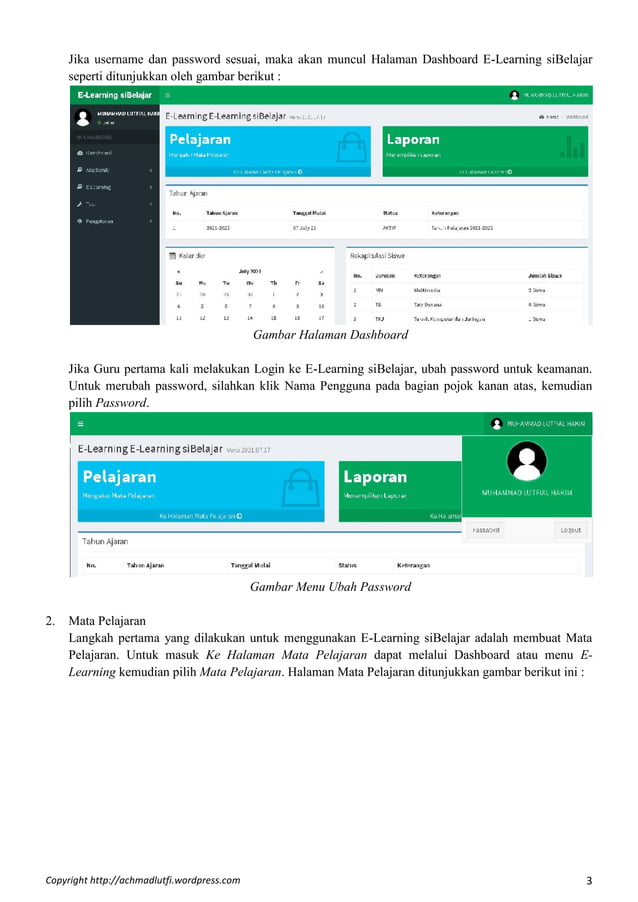 Panduan Guru E-Learning siBelajar | PDF