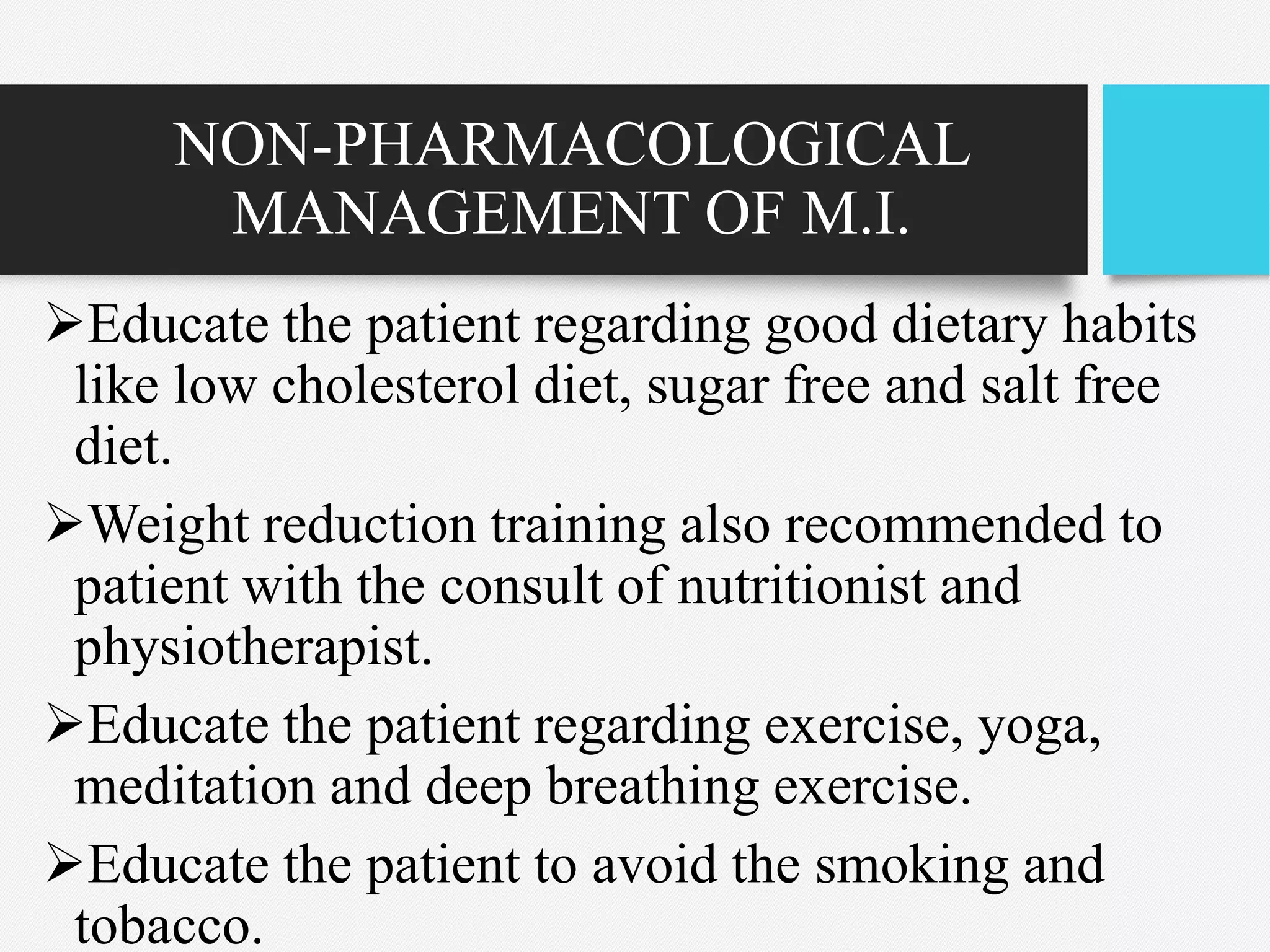 4. nursing manahement patient with myocardial infarction | PPTX