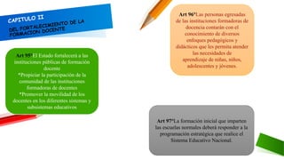 Presentación Ley General de Educación articulo 76° al 97° | PDF