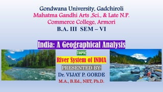 River system in India | PPT