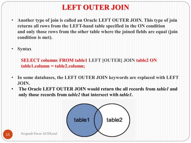 SQL JOINS | PDF | Databases | Computer Software and Applications