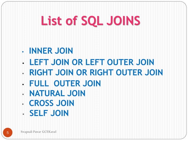 SQL JOINS | PDF | Databases | Computer Software and Applications