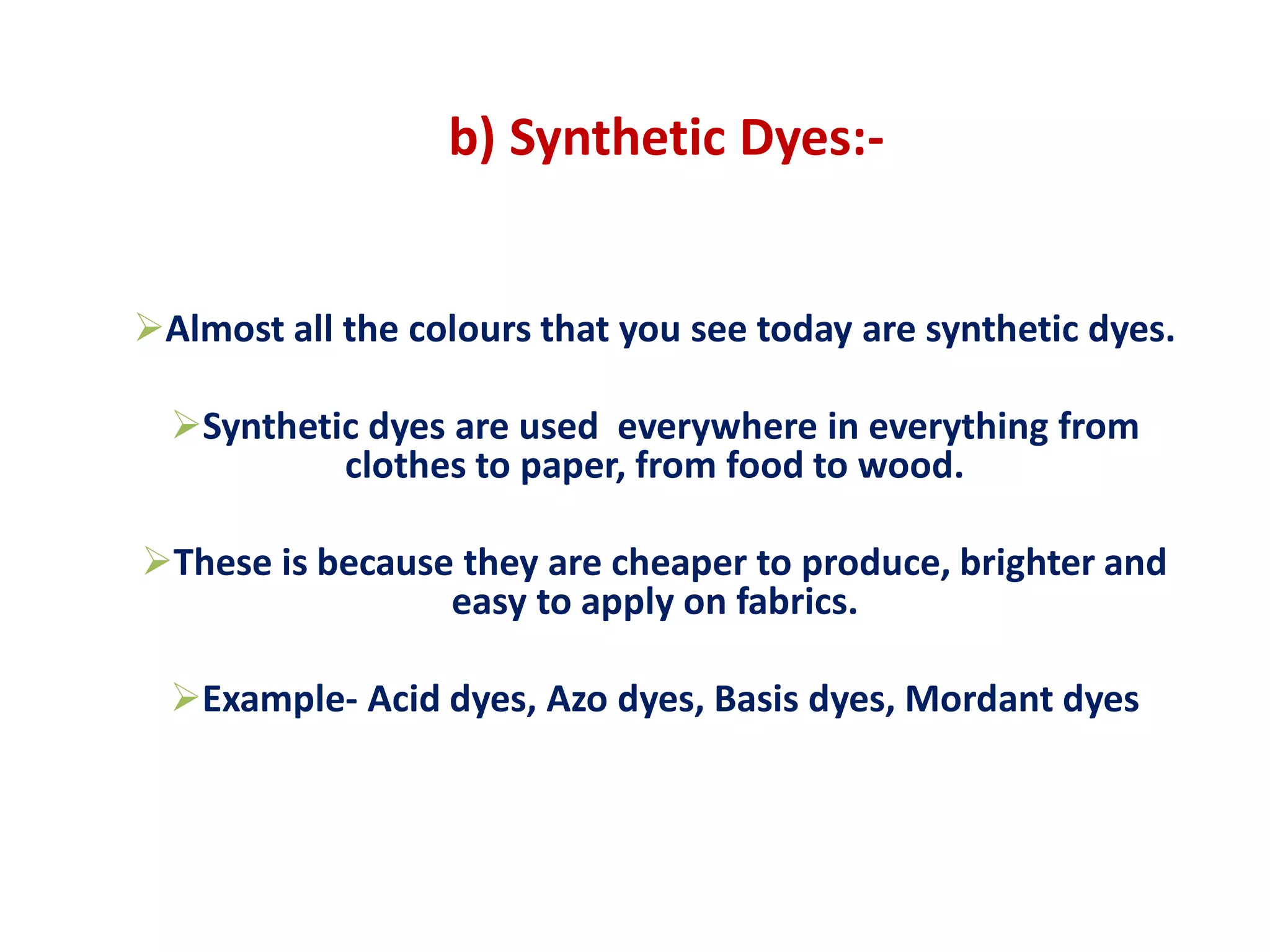 Synthetic Dyes | PDF