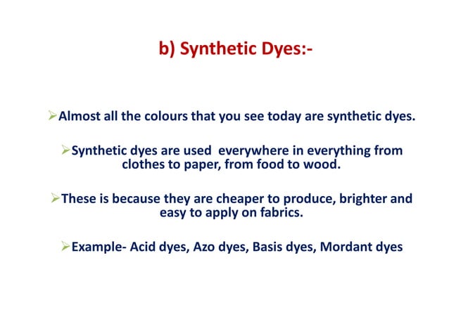 Synthetic Dyes | PDF