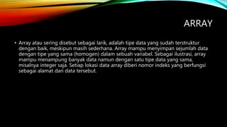 4. tipe data dan operator java | PPTX