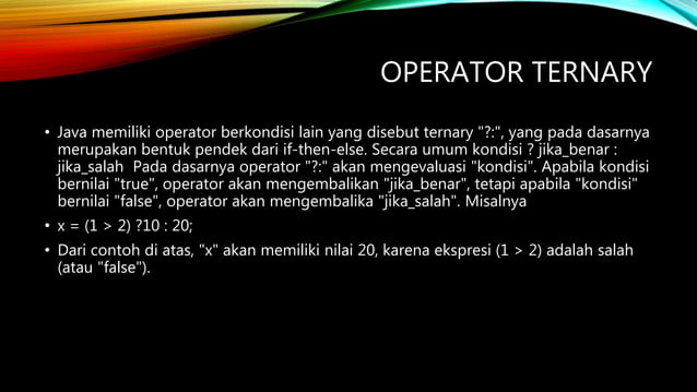 4. tipe data dan operator java | PPTX
