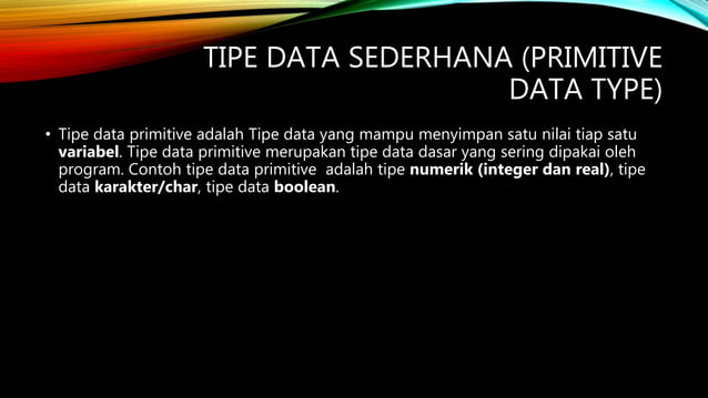 4. tipe data dan operator java | PPTX