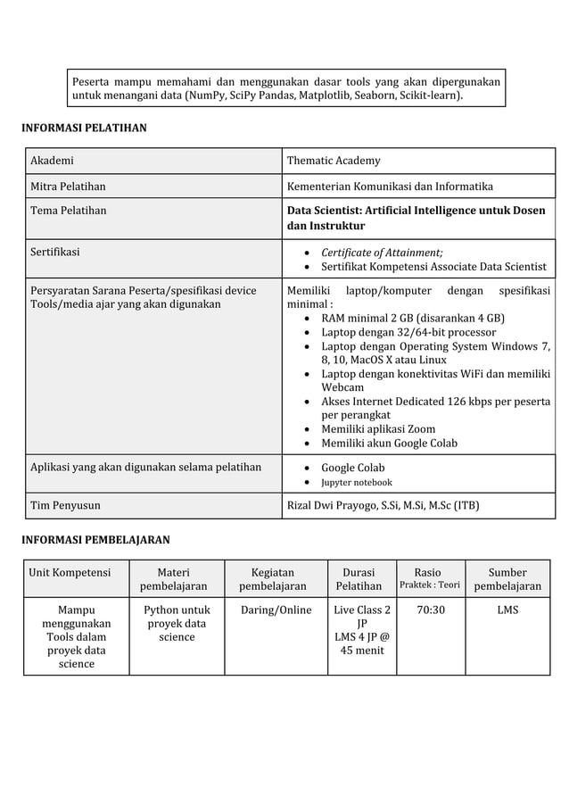4. tools proyek data science dts ta v.2 | PDF