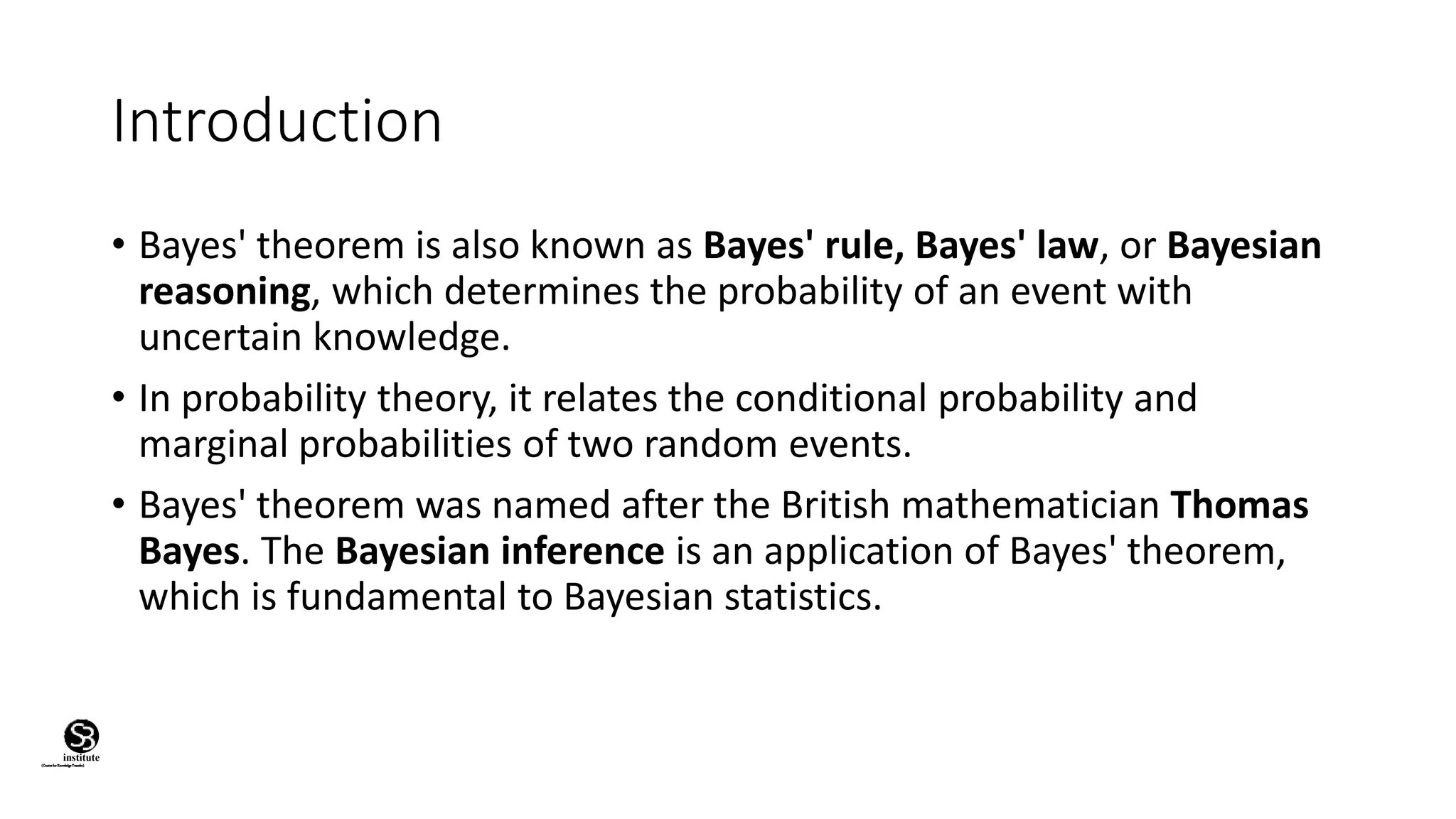 Bayes' theorem | PPTX
