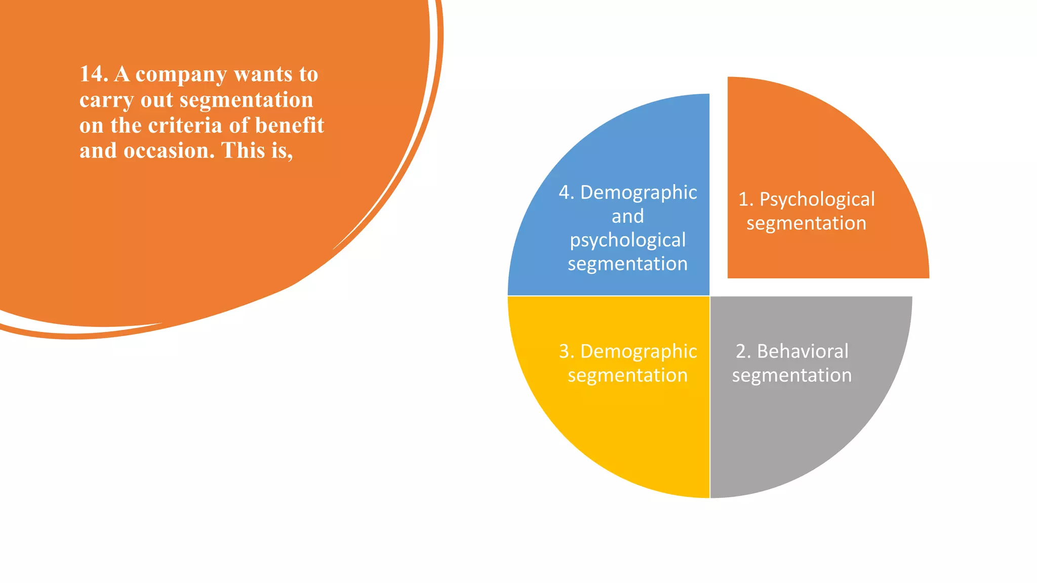Market Segmentation- Multiple Choice Questions ( MCQs) on Market ...