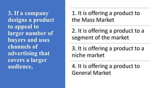 Market Segmentation- Multiple Choice Questions ( MCQs) on Market ...