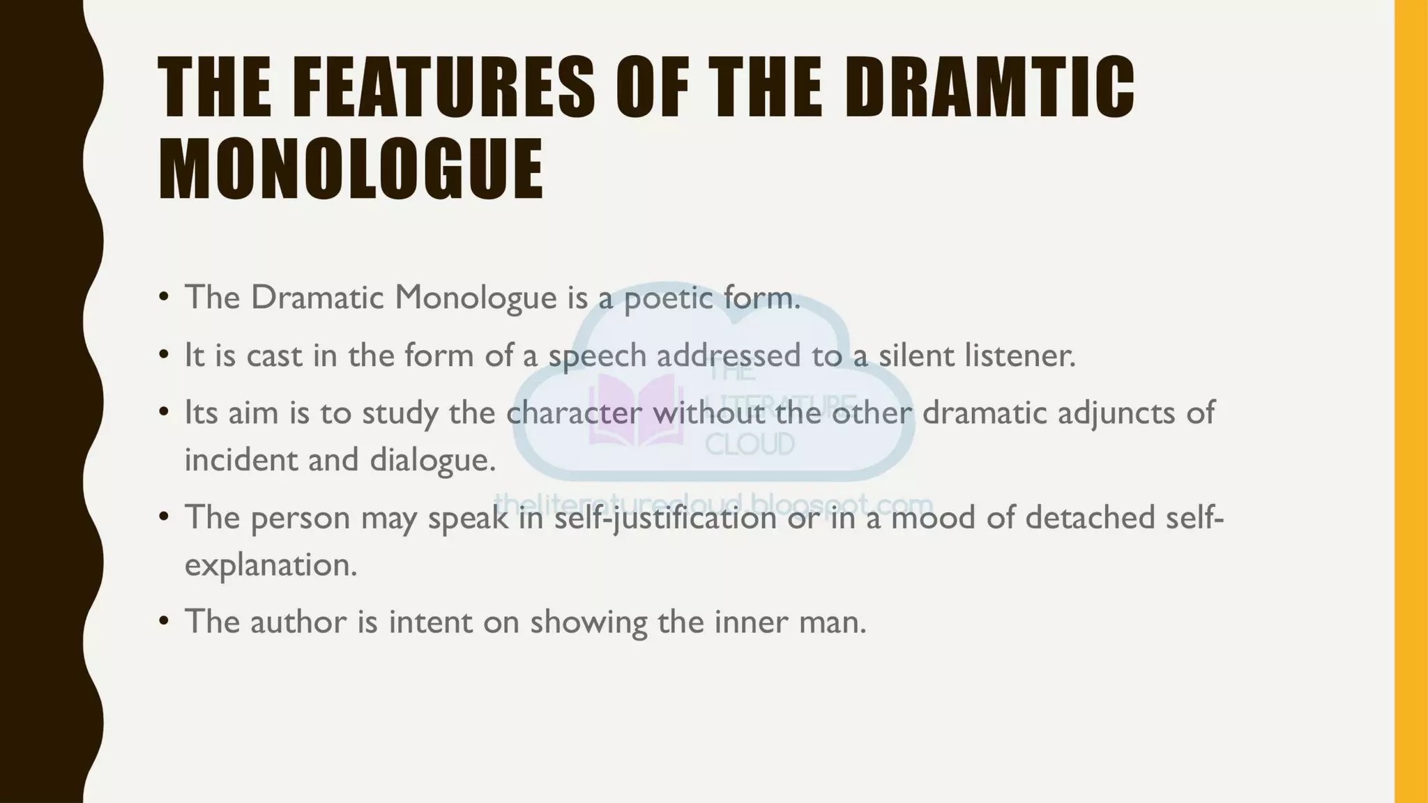The dramatic monologue | PPT