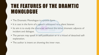 The dramatic monologue | PPT