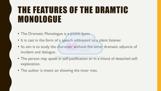 The dramatic monologue | PDF