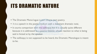The dramatic monologue | PDF
