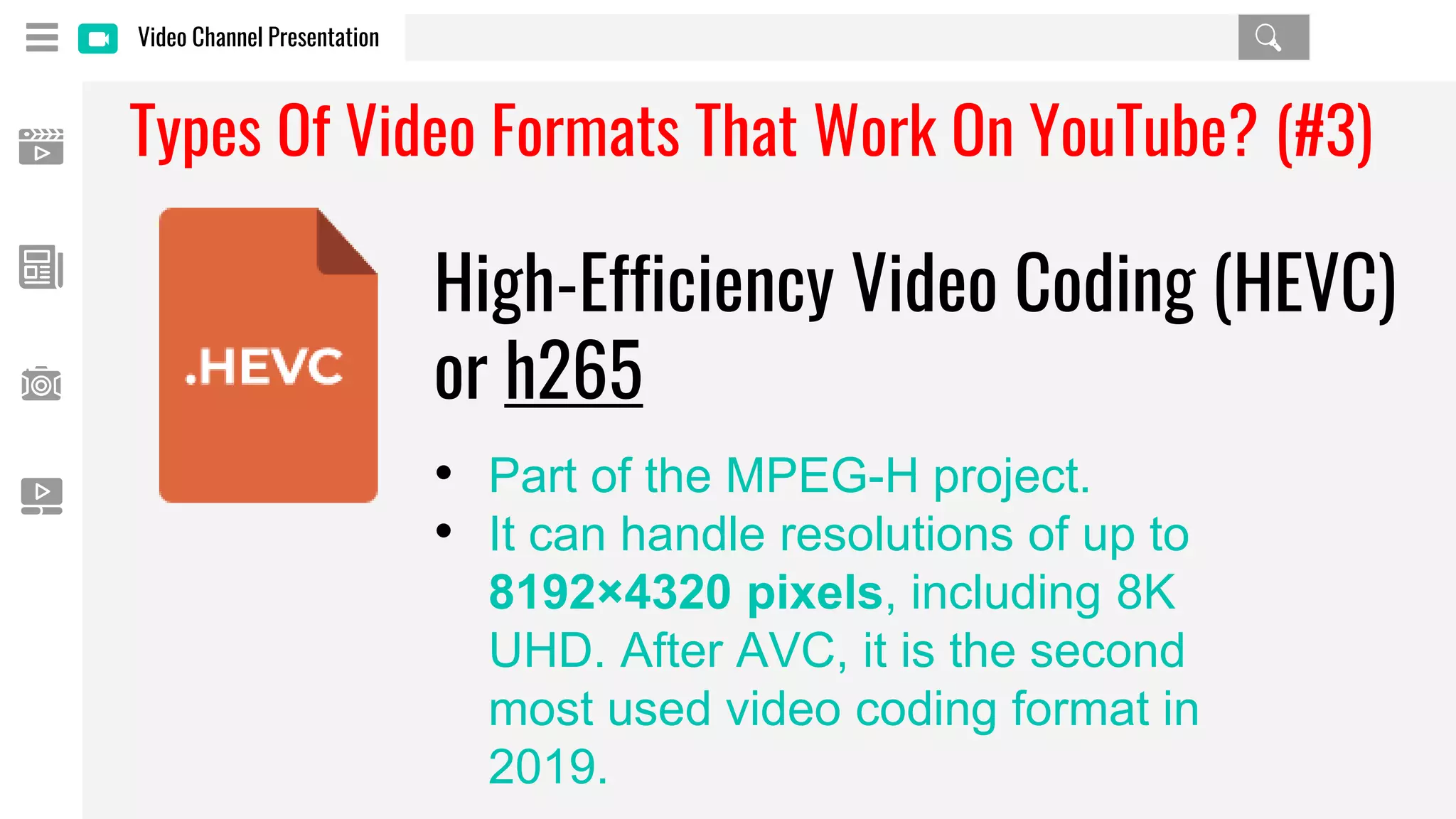YouTube Video Codecs | PPT