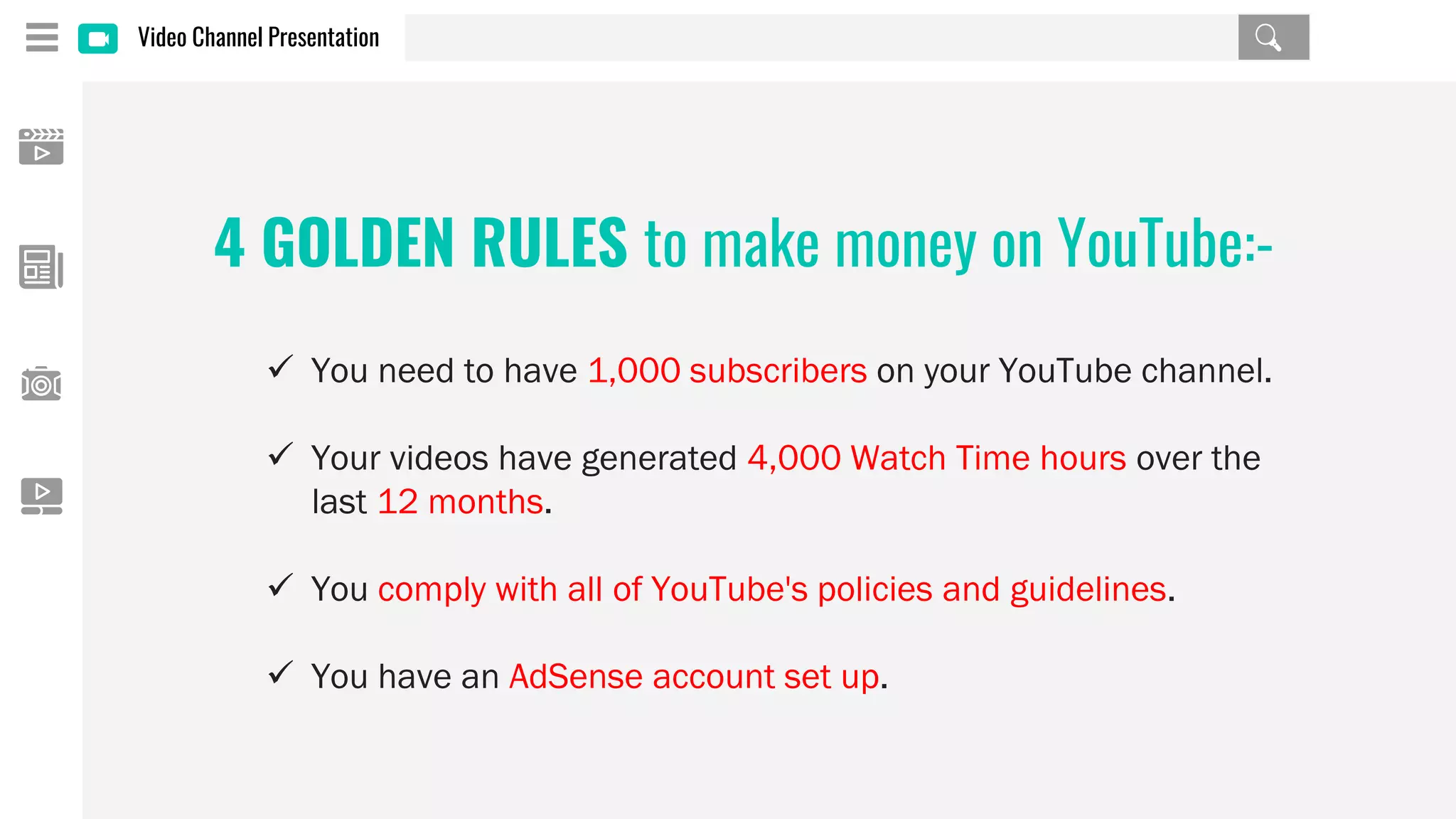 How to Monetize YouTube Channel | PPT