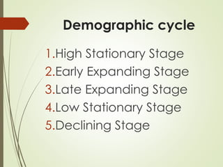 Demography, demographic cycle and family planning methods | PPT