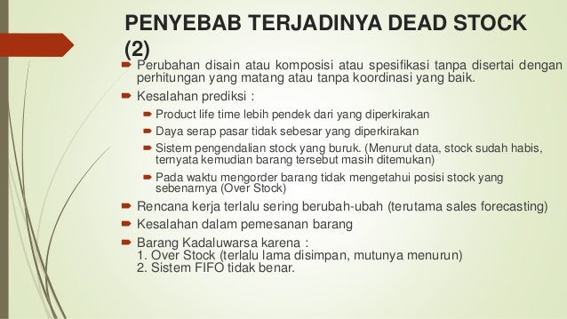 Dead Stock in Inventory _Training LOGISTICS | PPT