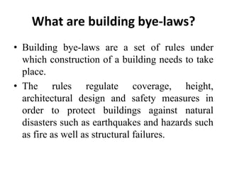 Building Bye-laws | PPTX