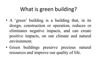 concept of green buildings | PPTX