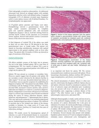 Splenic Tuberculosis – A Rare Presentation | PDF