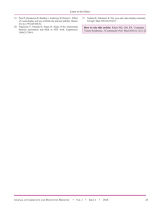 Computer Vision Syndrome | PDF