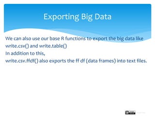 Import and Export Big Data using R Studio | PDF