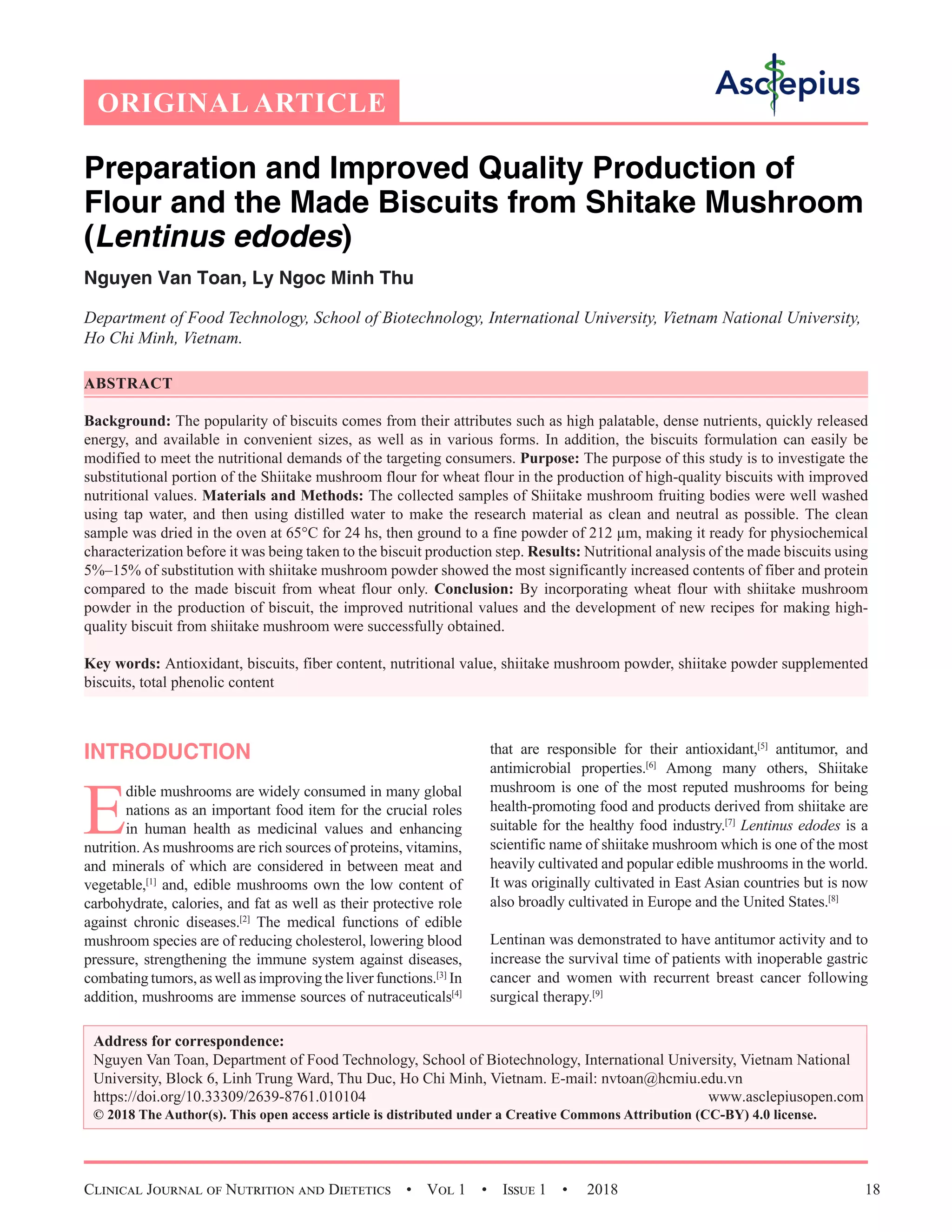 Preparation and Improved Quality Production of Flour and the Made ...