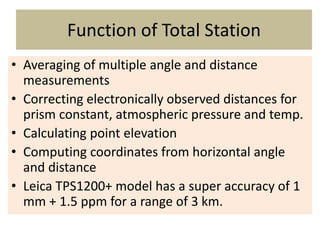 4. lecture 3 data capturing techniques - total station and gps | PDF