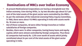 MULTINATIONAL CORPORATIONS #4 - Dominations of MNC's | PPTX